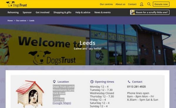 Dogs Trust Rehoming Centre, Barwick-in-Elmet - Pet Rescue and Animal ...